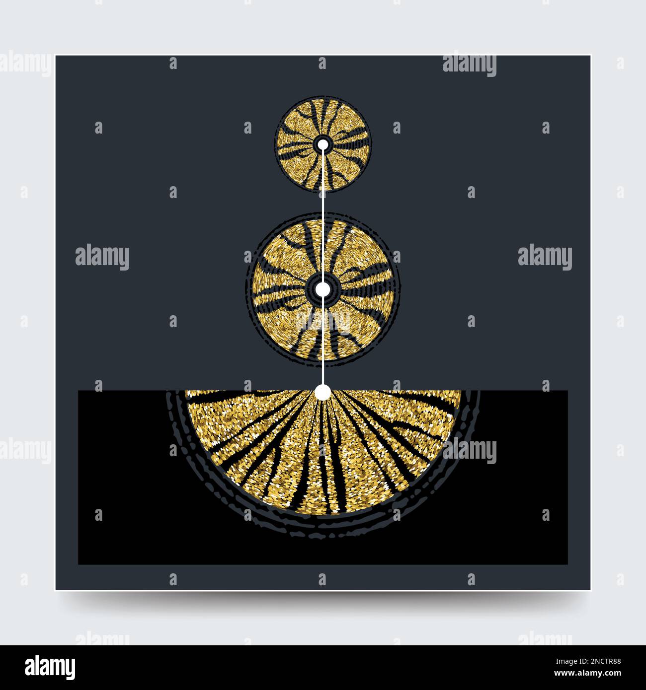 A vector illustration wall frame print featuring geometric shapes art ...