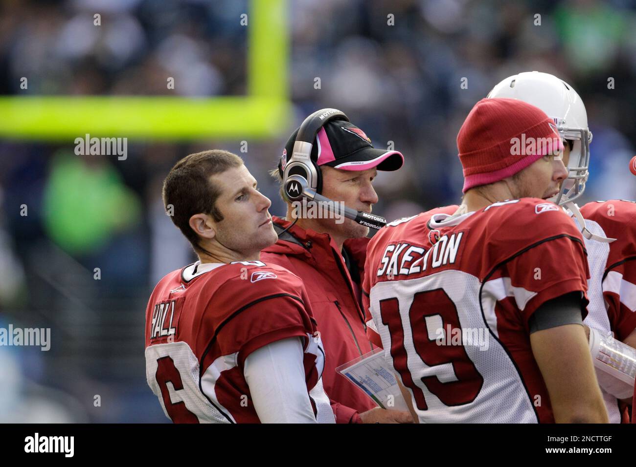 Arizona Cardinals' Max Hall on sidelines against the Seattle Seahawks ...
