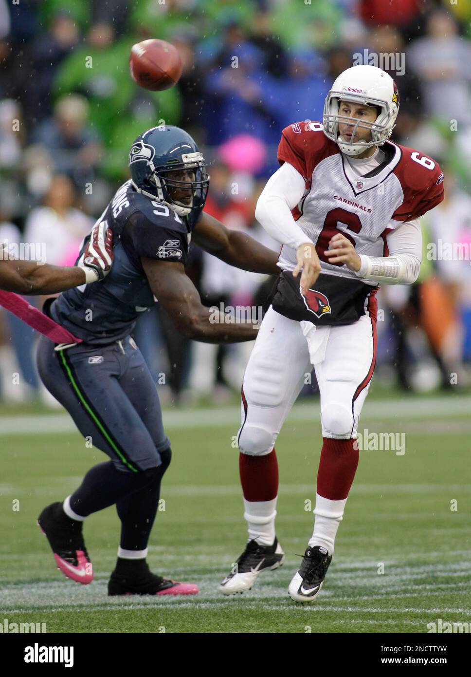 Arizona Cardinals quarterback Max Hall, right, in action against the ...