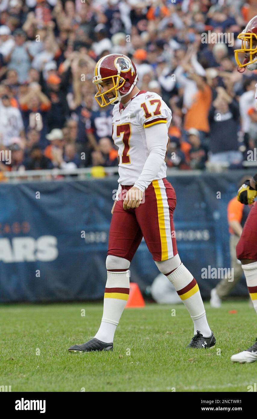 Washington Redskins punter Hunter Smith (17) walks off the field in the ...