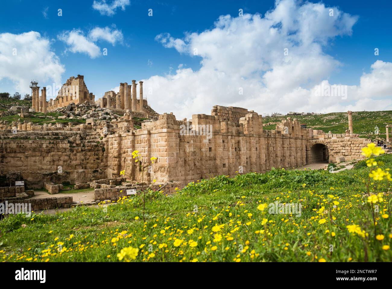 The sanctuary of Zeus in the ancient greco-roman city of Jerash, Gerasa ...