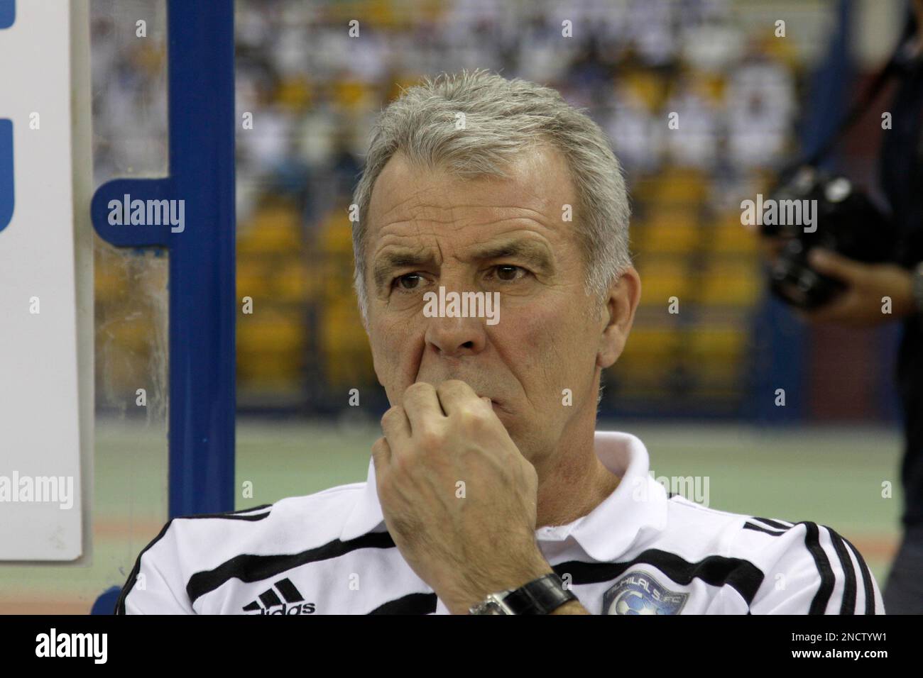 Al-Hilal's Belgian soccer coach Eric Gerets attends his team soccer ...
