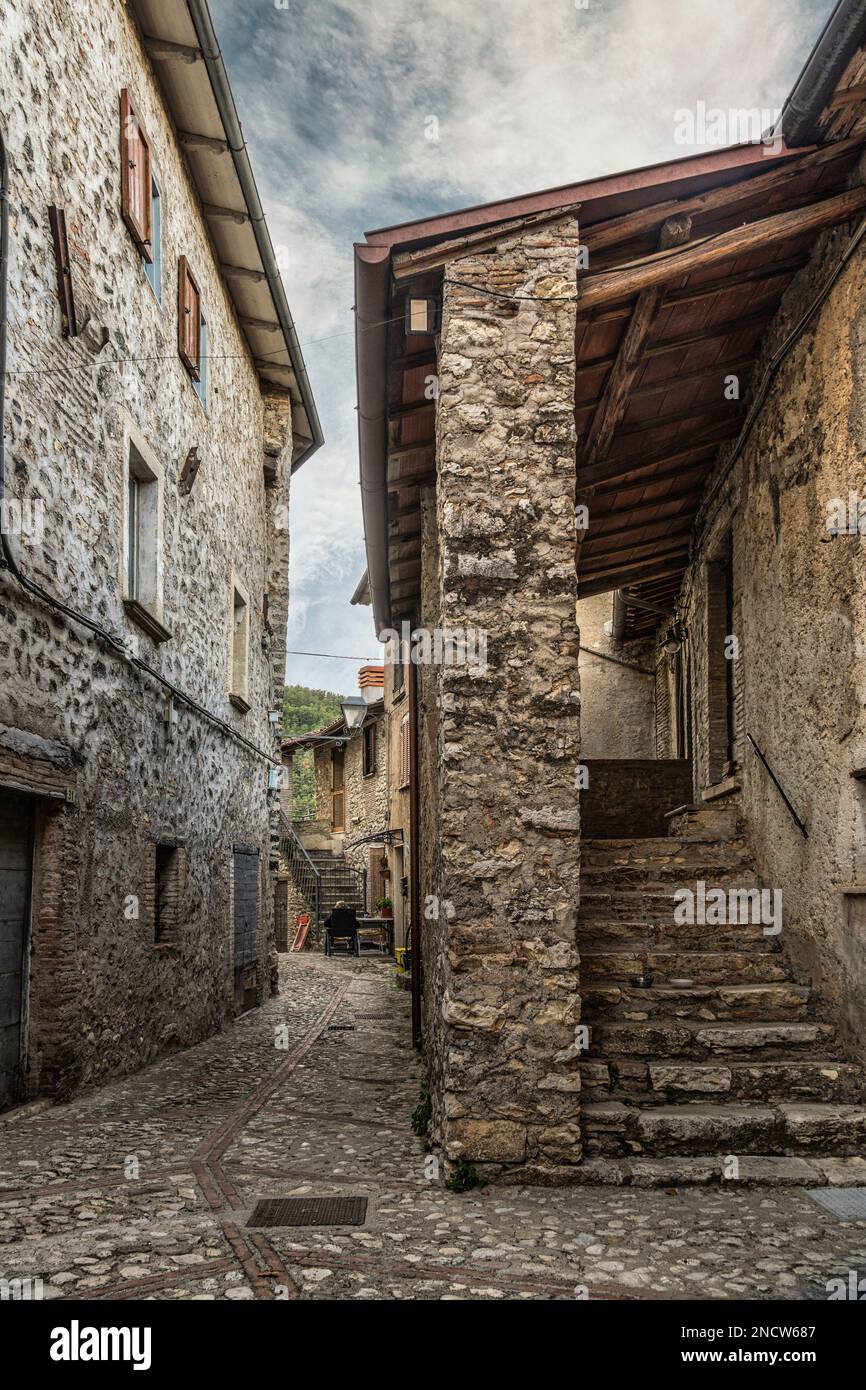 Glimpses of alleys, palaces, arches and steps of the medieval stone and ...