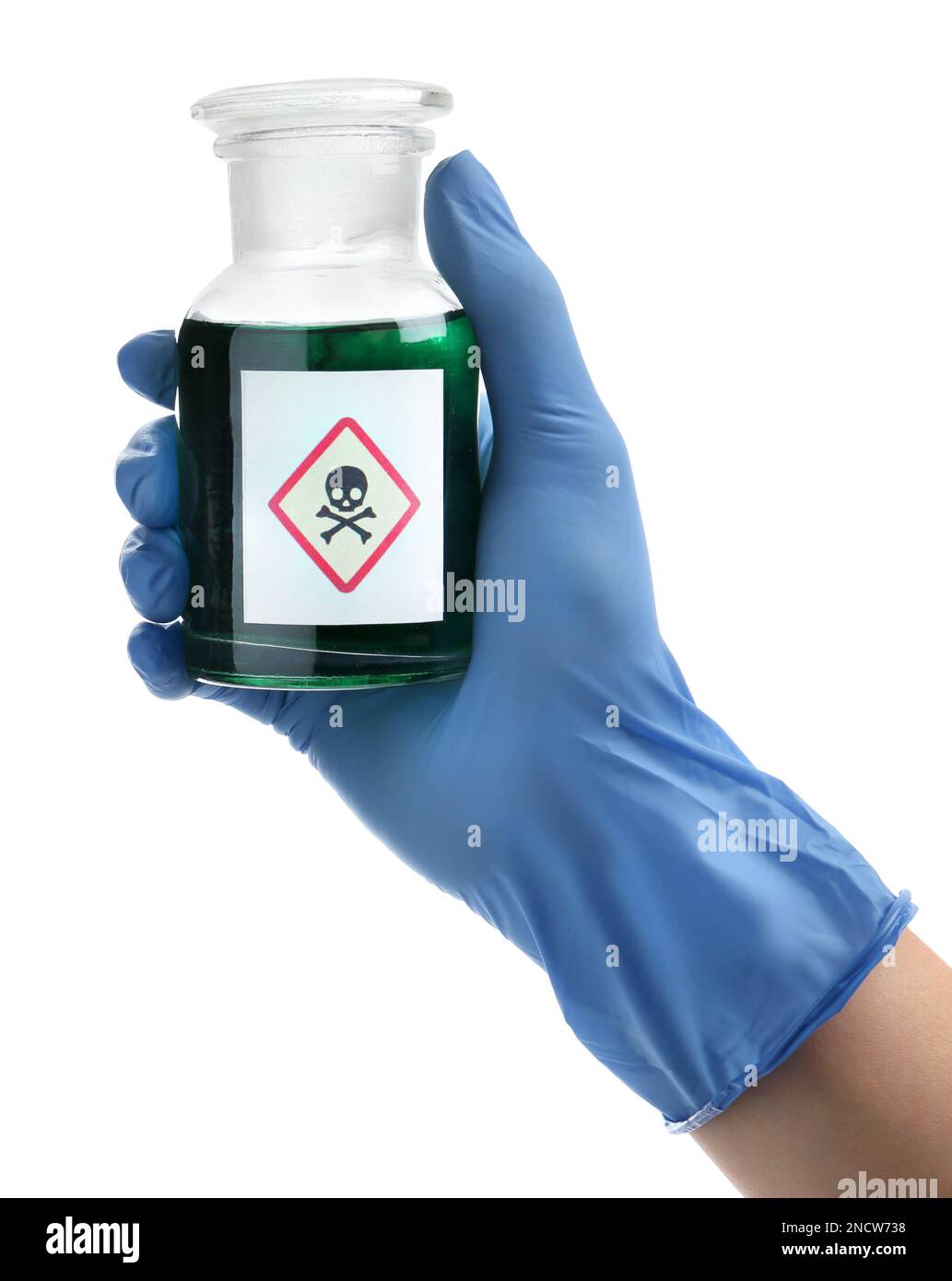Hand holding bottle warning poison hi-res stock photography and images ...