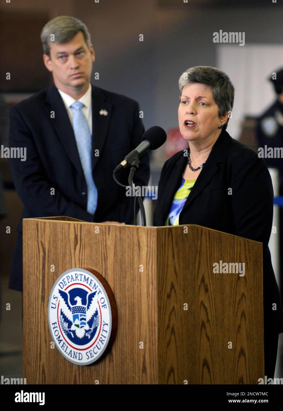 Department of Homeland Security Secretary Janet Napolitano, right, and ...