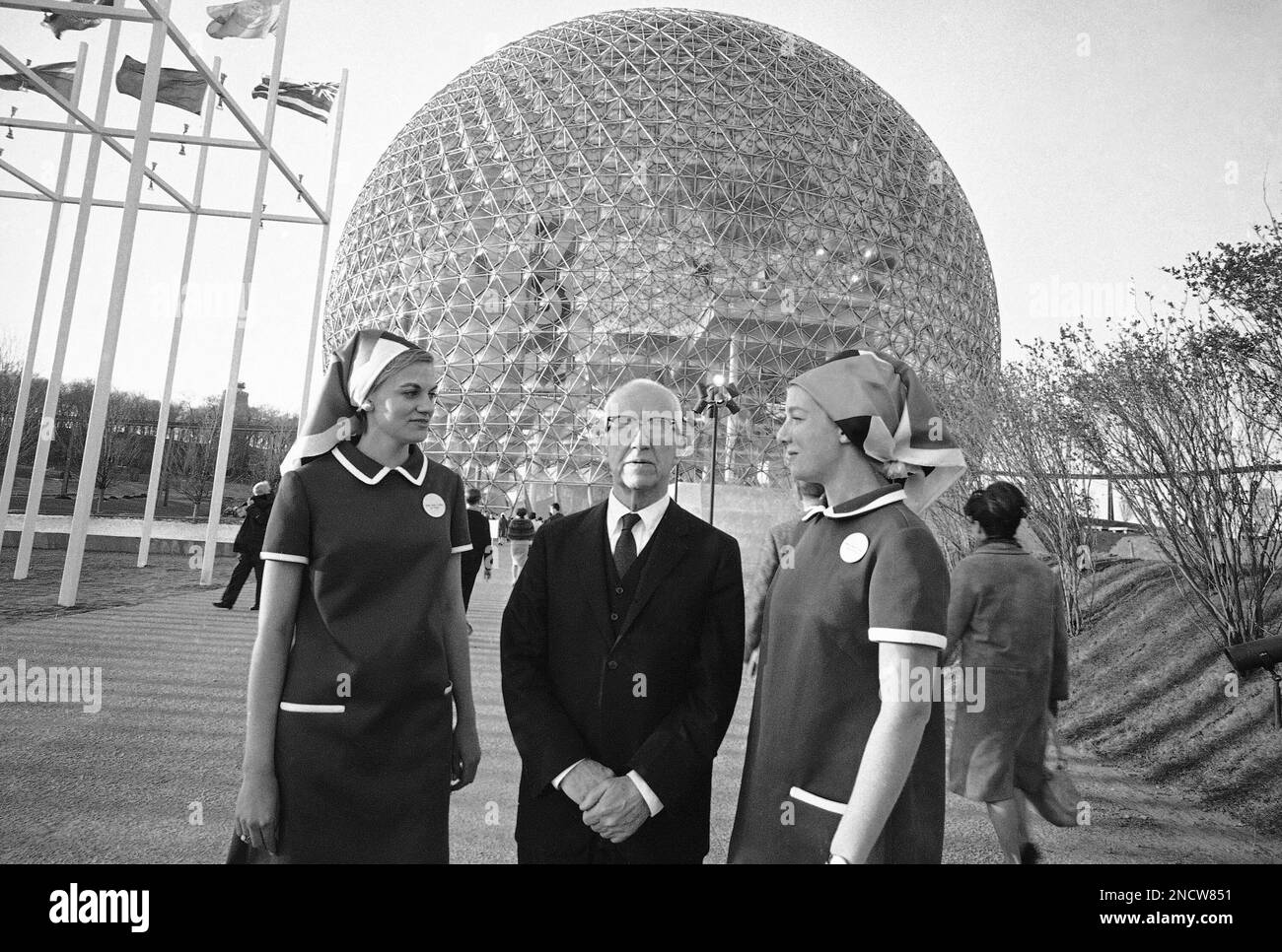 R. Buckminster Fuller, designer of the United States Pavilion at Expo ...