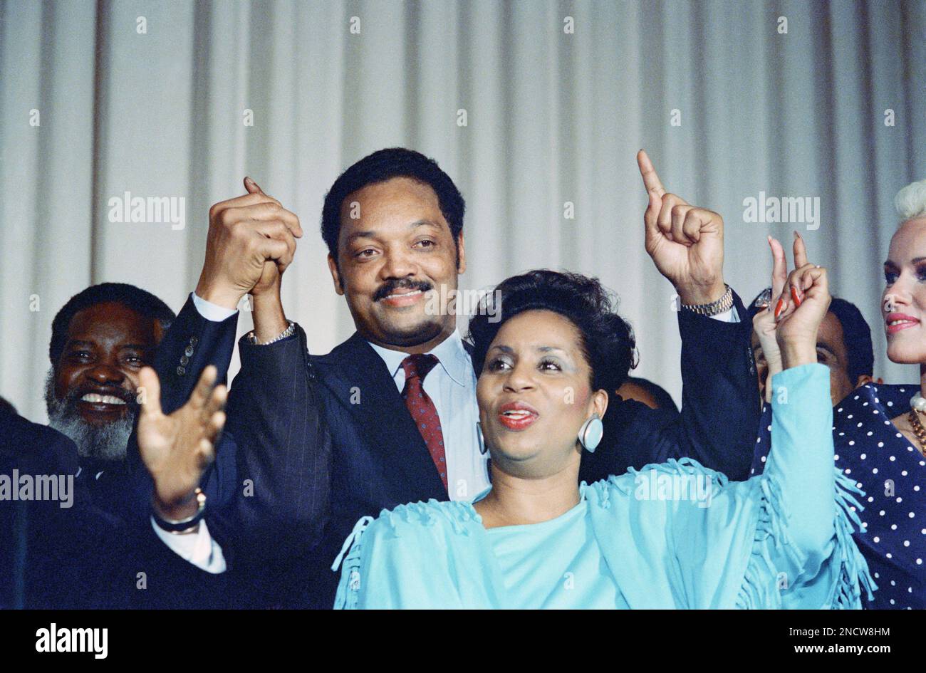 Jesse Jackson with wife Jacqueline in 1988. (AP Photo Stock Photo - Alamy
