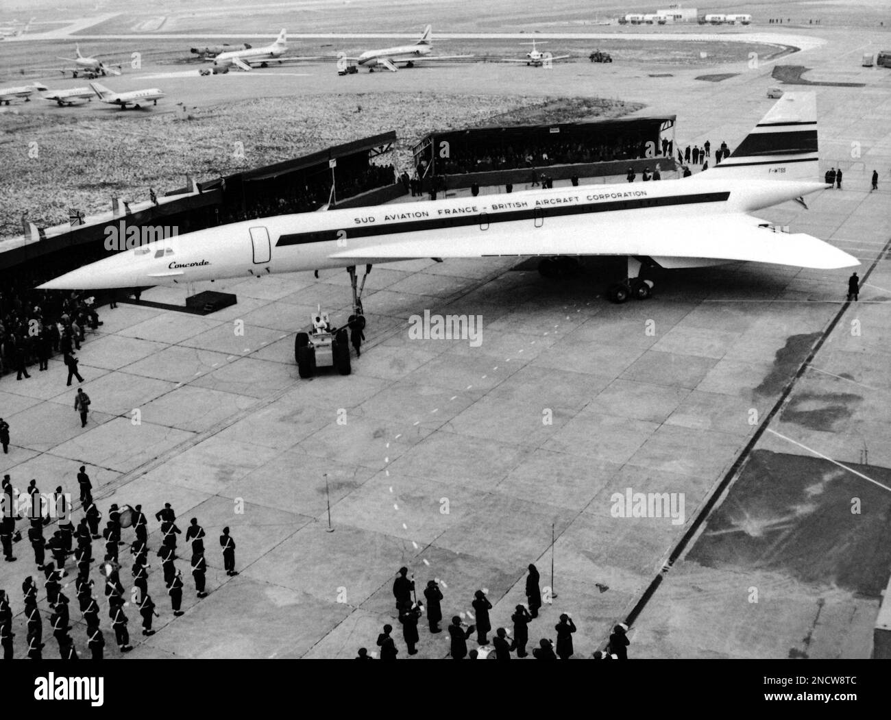 The prototype of the French-British supersonic transport plane Concorde ...