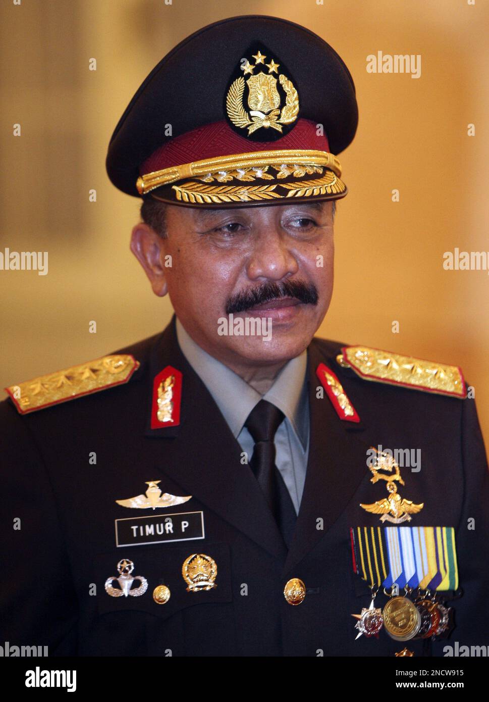 New Indonesia's police chief Gen. Timur Pradopo poses for photographers ...