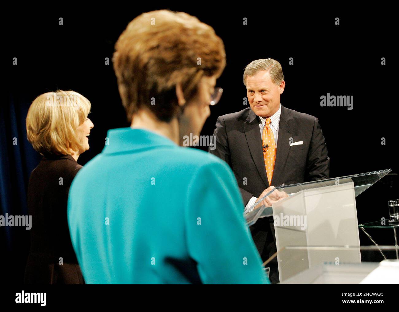 Republican U.S. Sen. Richard Burr, right, Democratic challenger Elaine ...