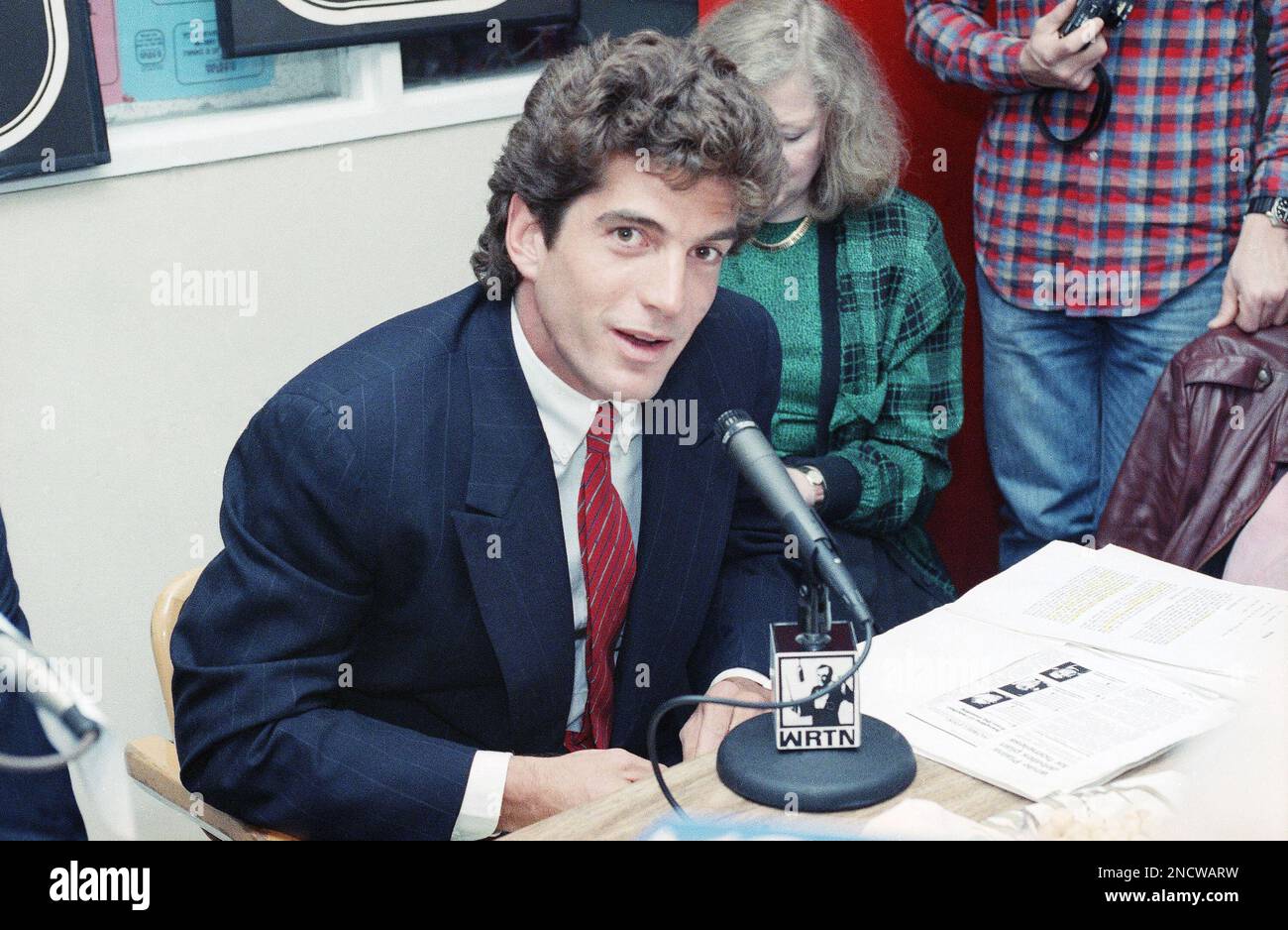 John F. Kennedy, Jr. as guest on a talk show at WVOX radio in New ...