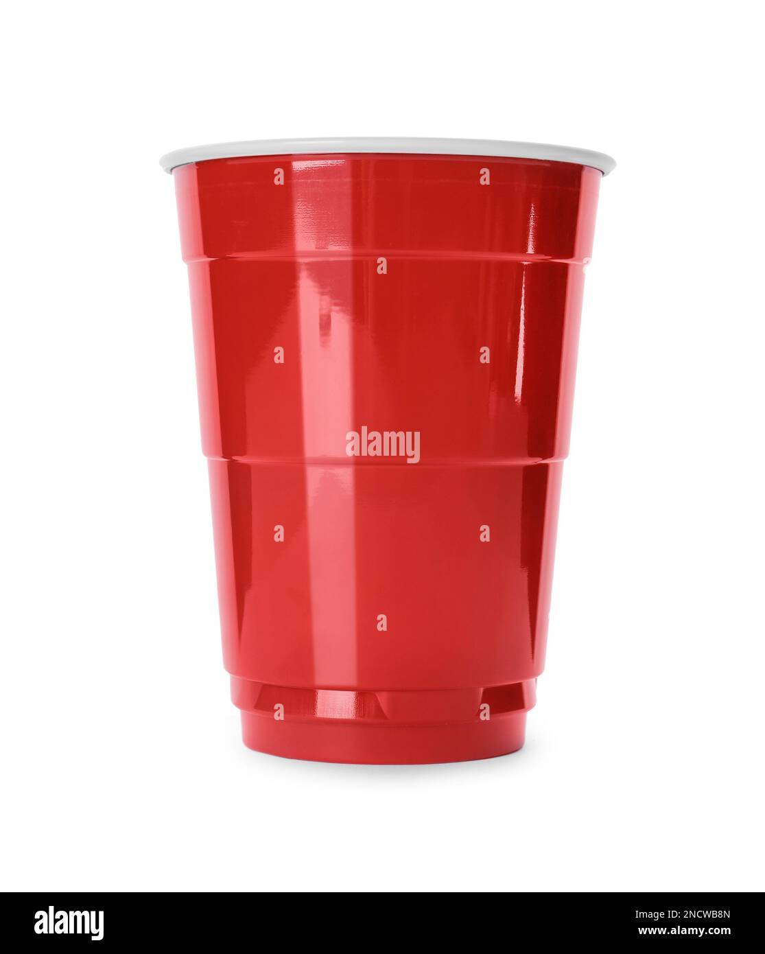 Red plastic cup isolated on white. Beer pong game Stock Photo - Alamy