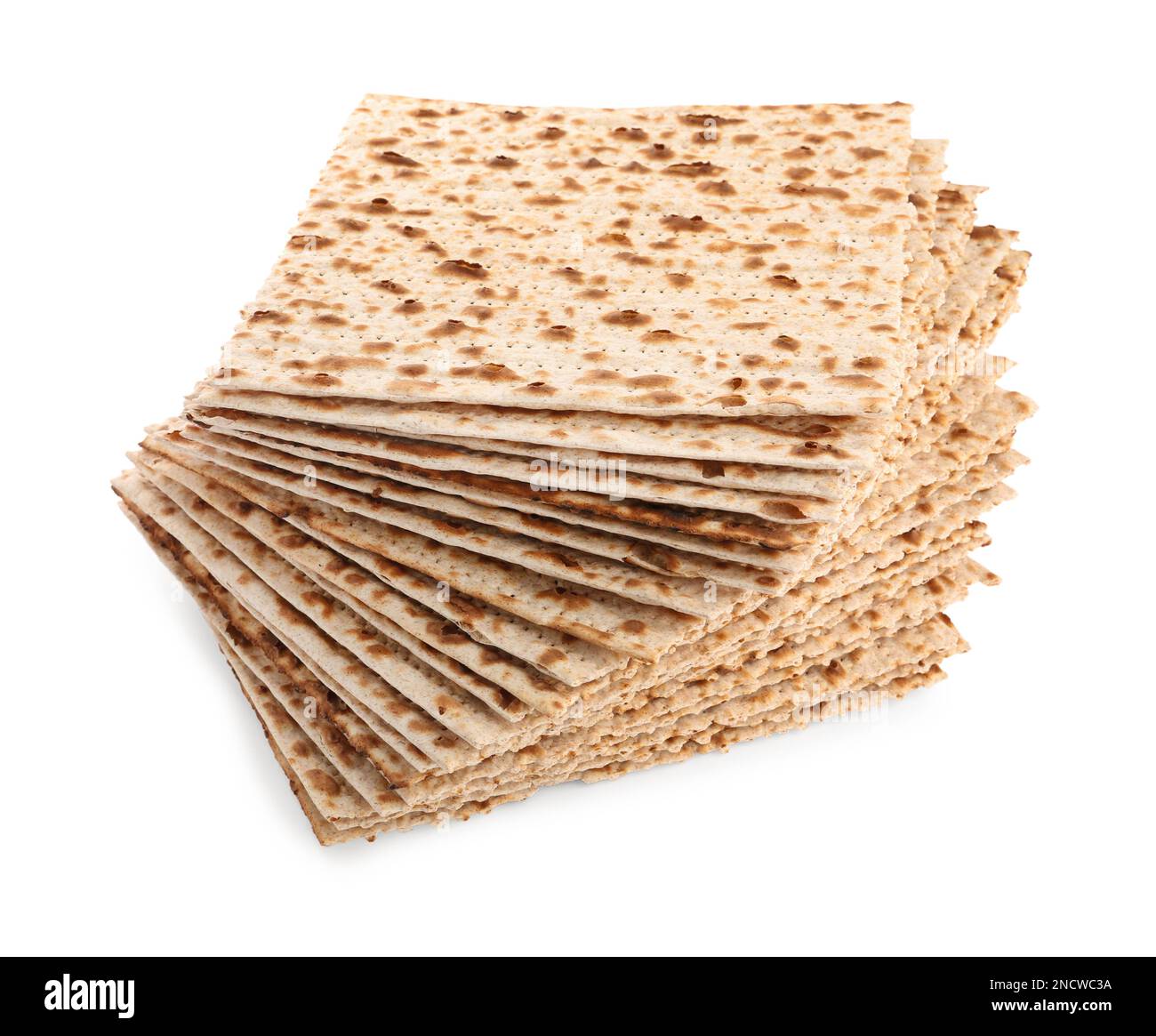 Passover matzos isolated on white. Pesach celebration Stock Photo - Alamy