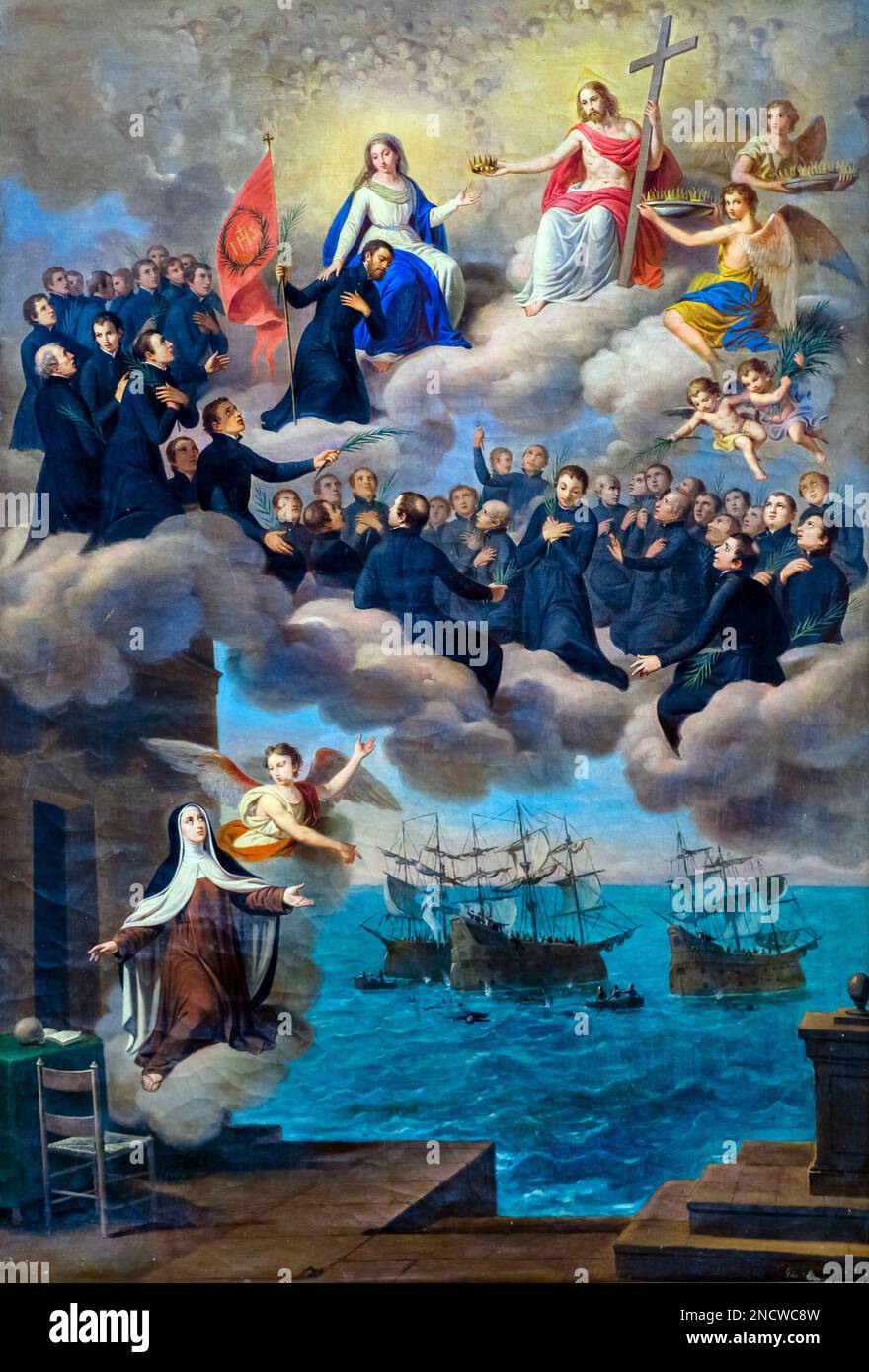 Vision of S. Teresa d'Avila by Giuseppe Bagnasco (Palermo 1807 - 1882 ...