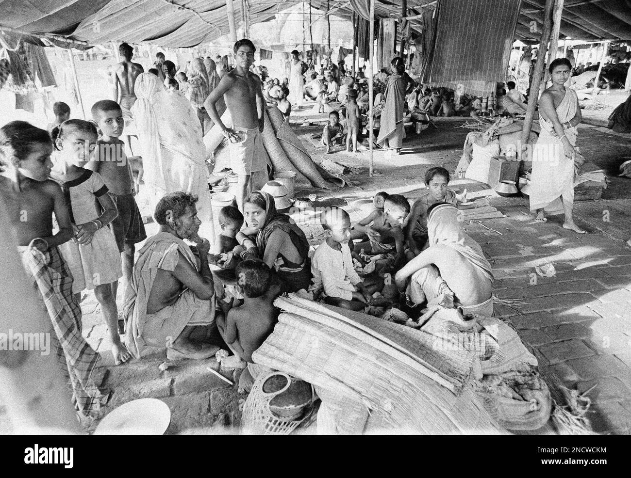 Refugee camp in Benapol, near the East Pakistan border, on April 14 ...