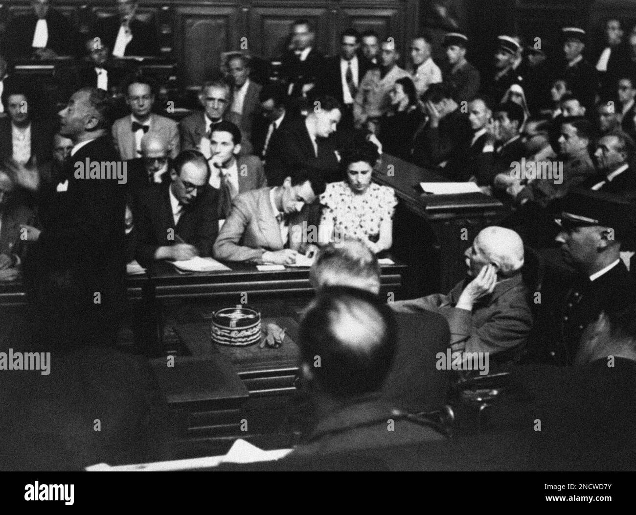 Pandemonium broke loose at the trial of Marshal Philippe Petain in ...