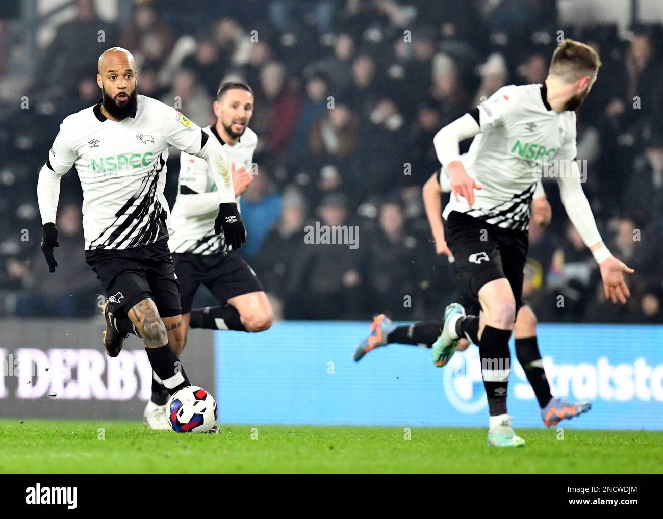 Derby, UK. 14th Feb, 2023. David McGoldrick (Derby County) during the ...