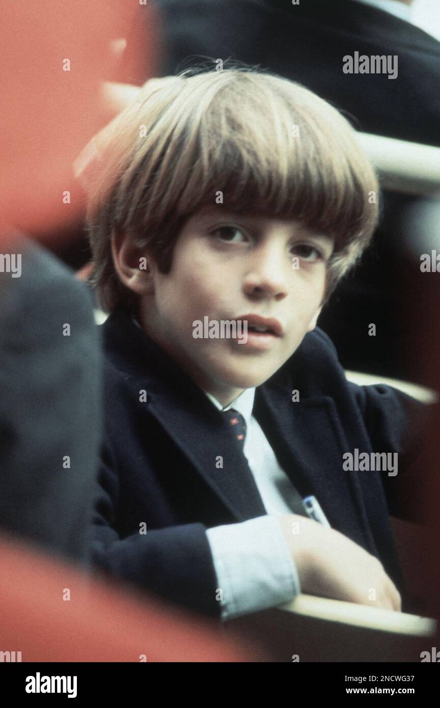 John Kennedy Jr. watches the World Series at Shea Stadium in New York ...