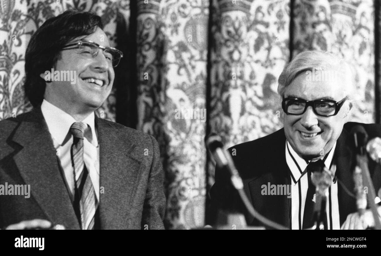 Dr. Robert Edwards, left, is all smiles as he sits with gynecologist ...