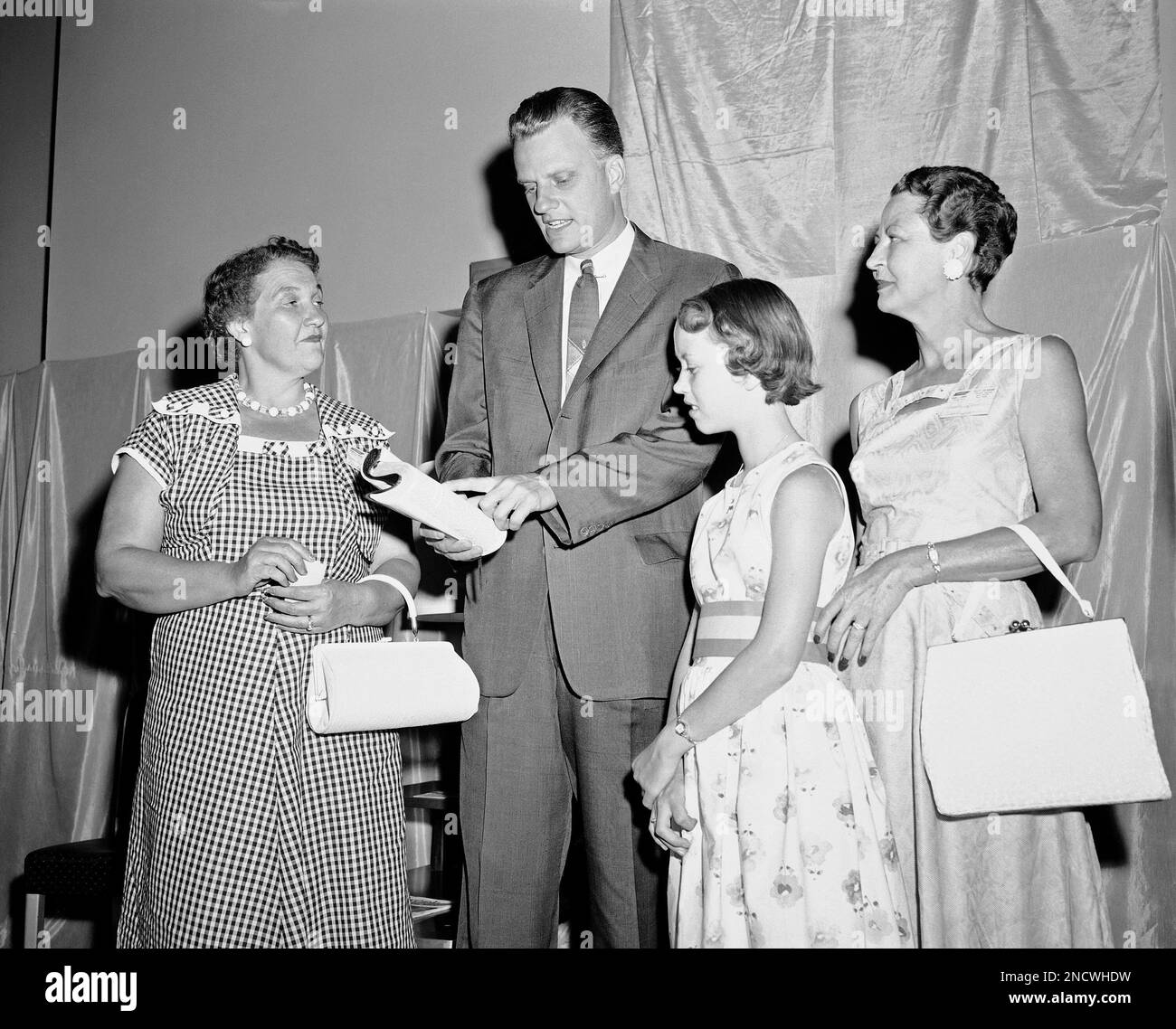 Nashville group with Evangelist Billy Graham backstage at Madison ...