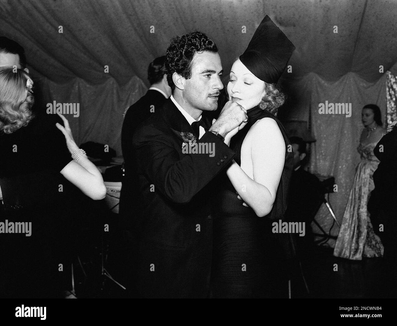 Marlene Dietrich, screen actress, dancing with Gilbert Roland, film ...