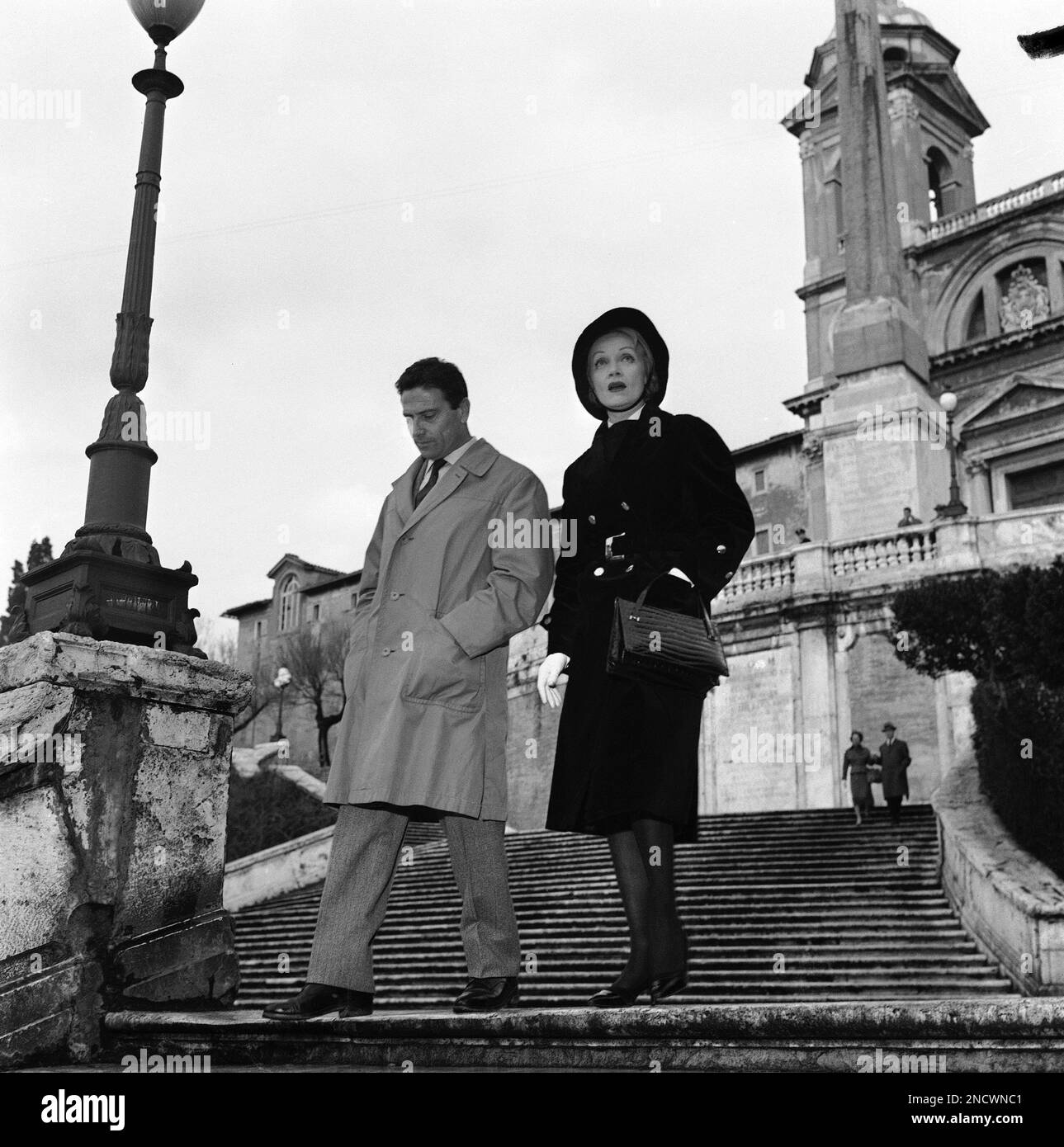 German-born screen star Marlene Dietrich and Italian actor Raf Vallone ...