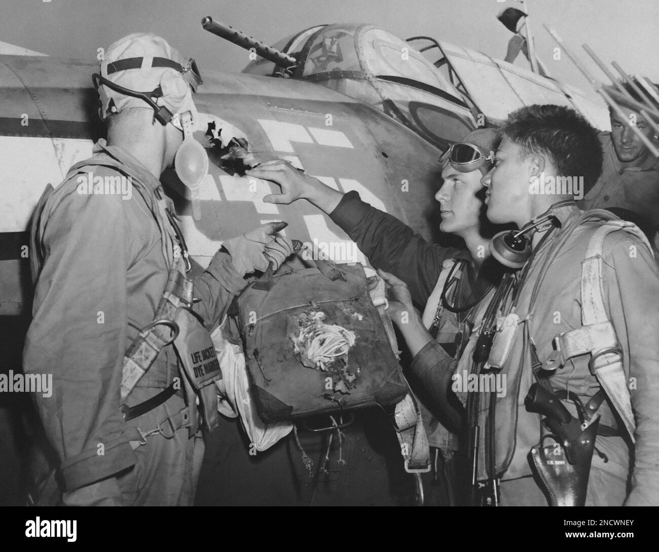 Damaged during the Second Battle of the Philippine Sea, this Gramman ...