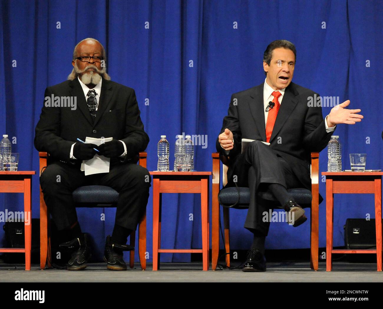 Jimmy McMillan, candidate for Rent is 2 Damn High party listens as ...