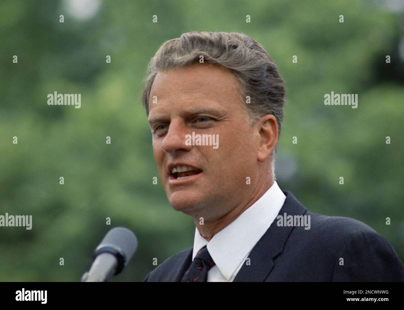 Billy Graham, American Evangelist speaking June 1967. (AP Photo Stock ...