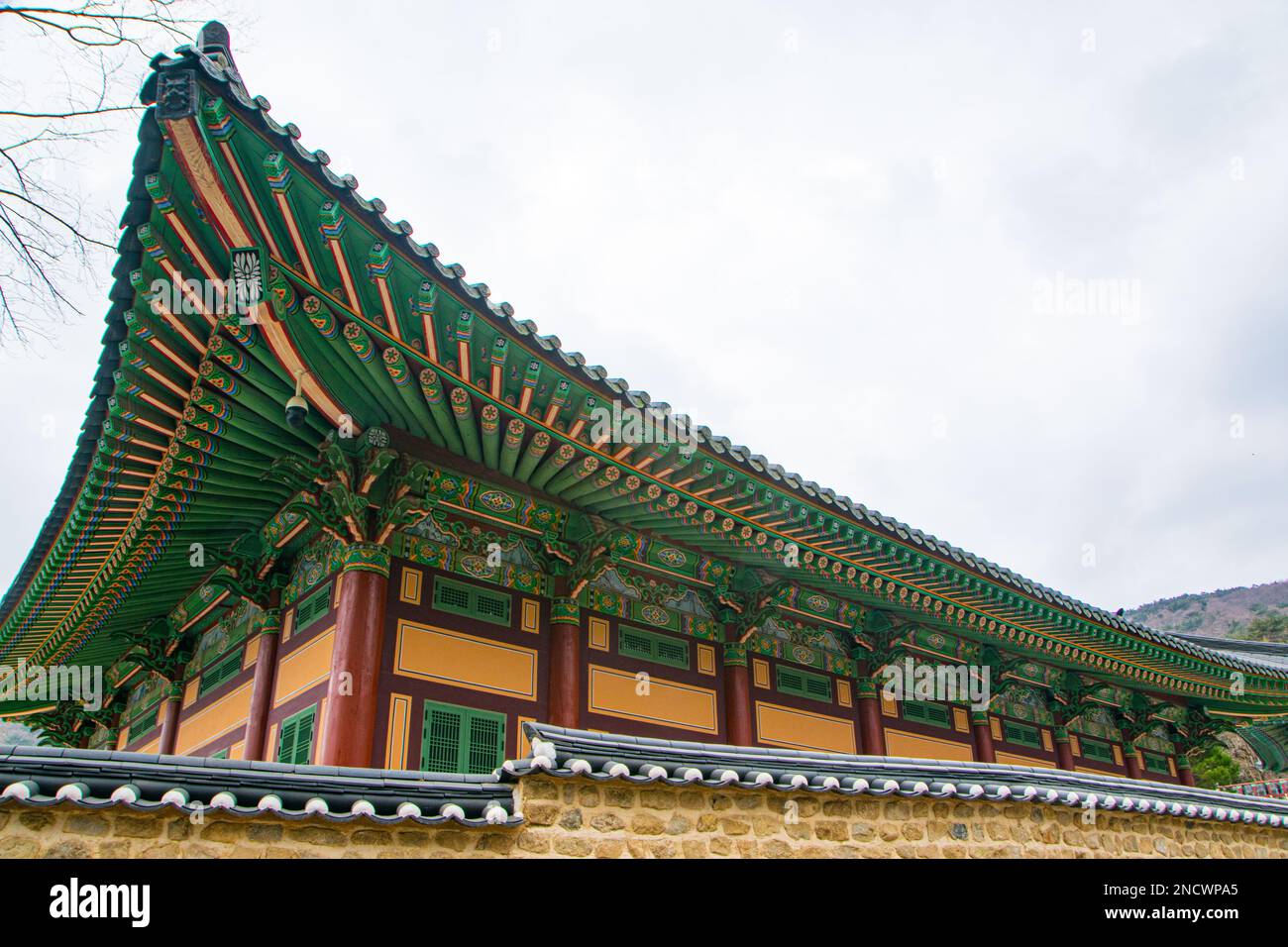 Solar panels on a gable roof. Beautiful, large modern house and solar ...