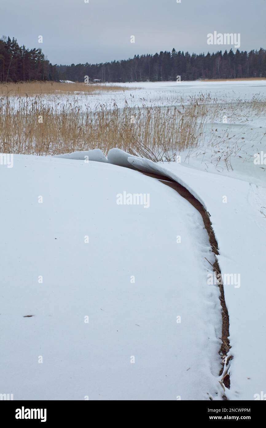 Winter landscape on the island of Linlo, Kirkkonummi, Finland Stock ...
