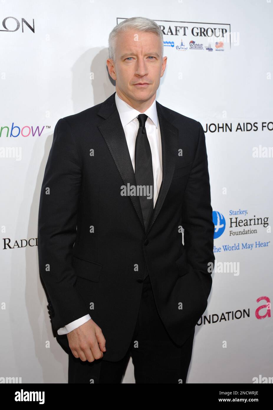 CNN news anchor Anderson Cooper attends the Ninth Annual Elton John ...