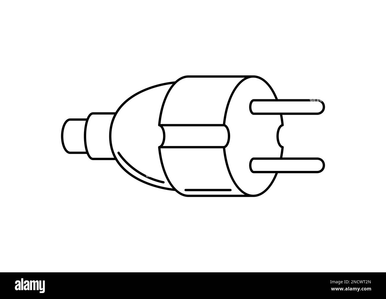 Illustration of electrical plug. Electrical lighting equipment ...