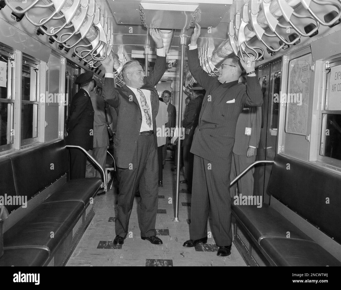 Subway commissioner Joseph E. O'Grady, left, and Transit Authority ...