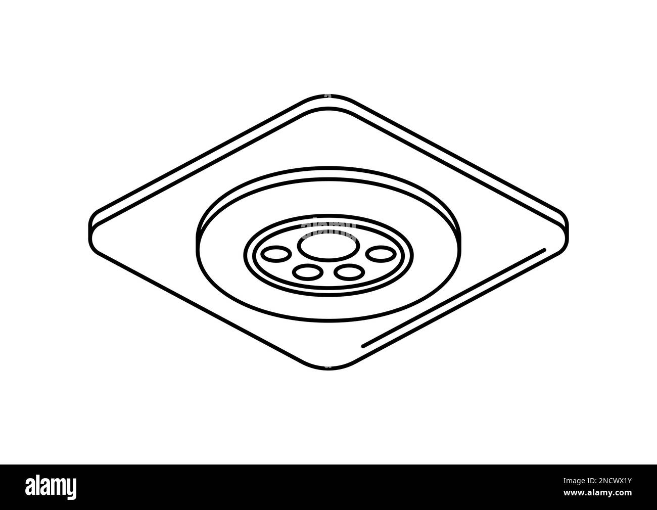 Illustration of recessed spot lighting. Electrical lighting equipment ...