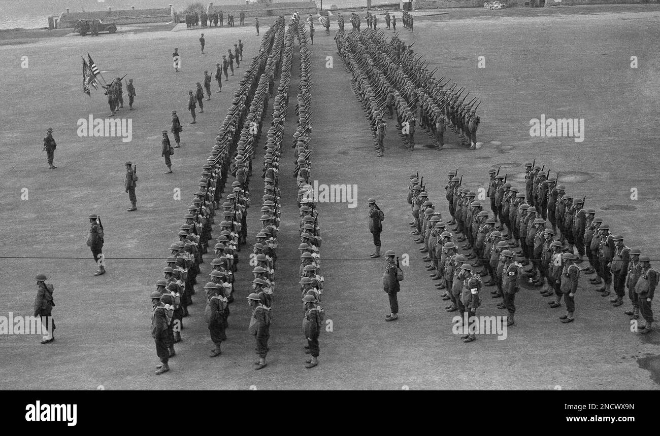 After a ten mile march with fighter planes winging overhead and their ...