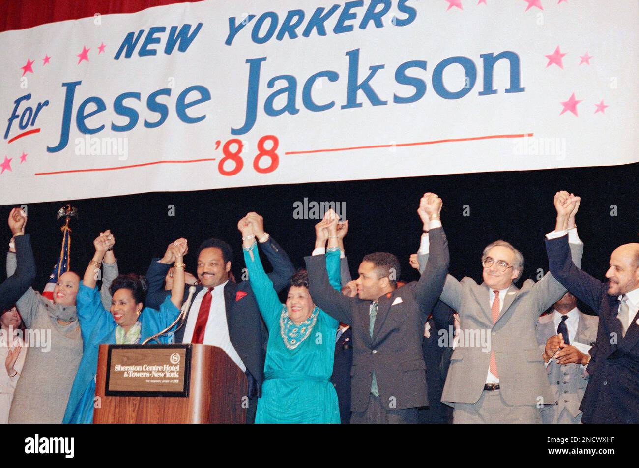 Jesse Jackson joins hands with wife, Jackie, left, his mother Helen ...