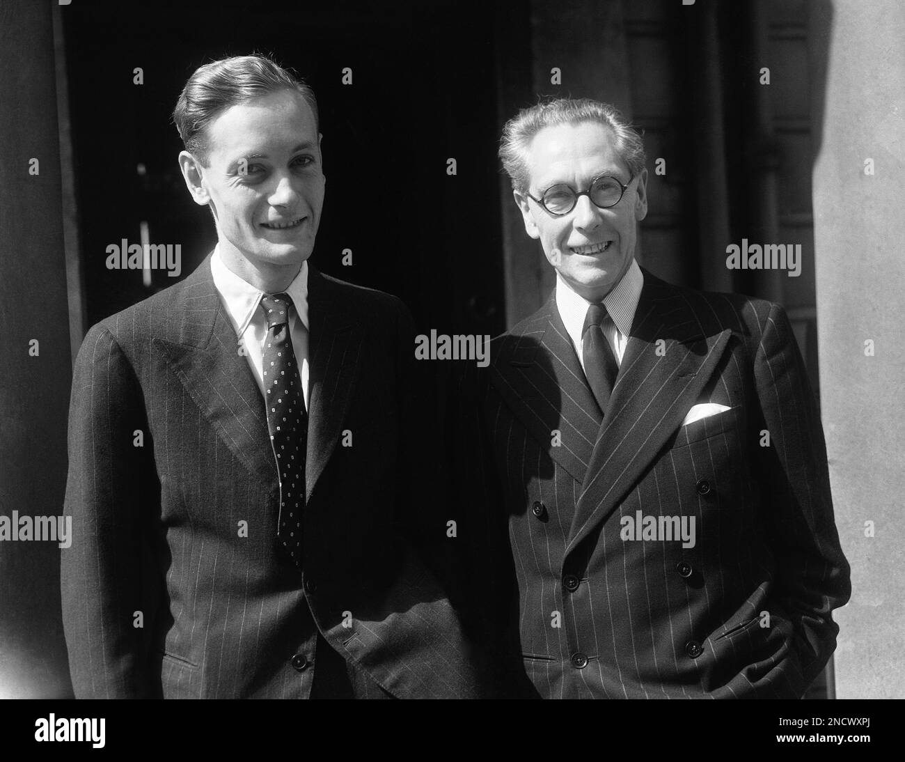 Captain Francis Baker, left, the 25 year old son of Phillip Noel Baker ...