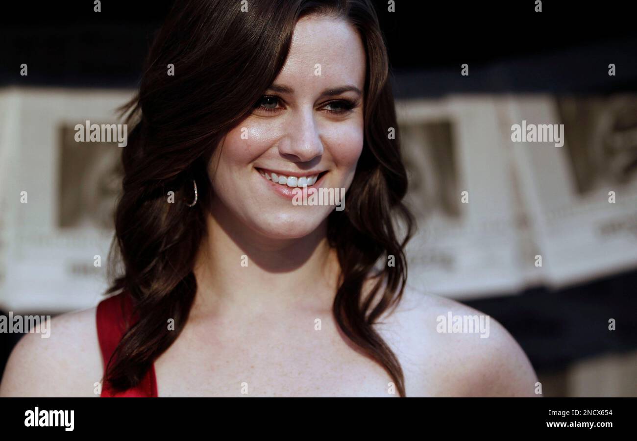 Katie Featherston arrives at the Scream Awards on Saturday Oct. 16 ...