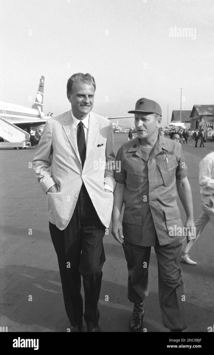 Dr. Billy Graham arrives in Saigon Dec. 21, 1968 for a five-day ...
