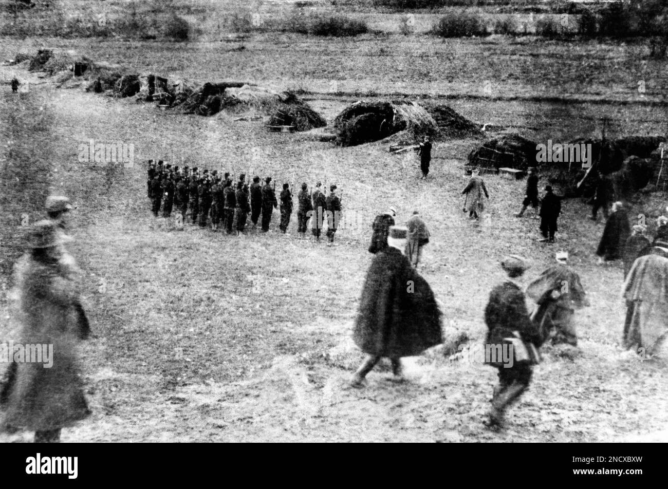 A cleverly concealed French battery occupying a position on the heights ...