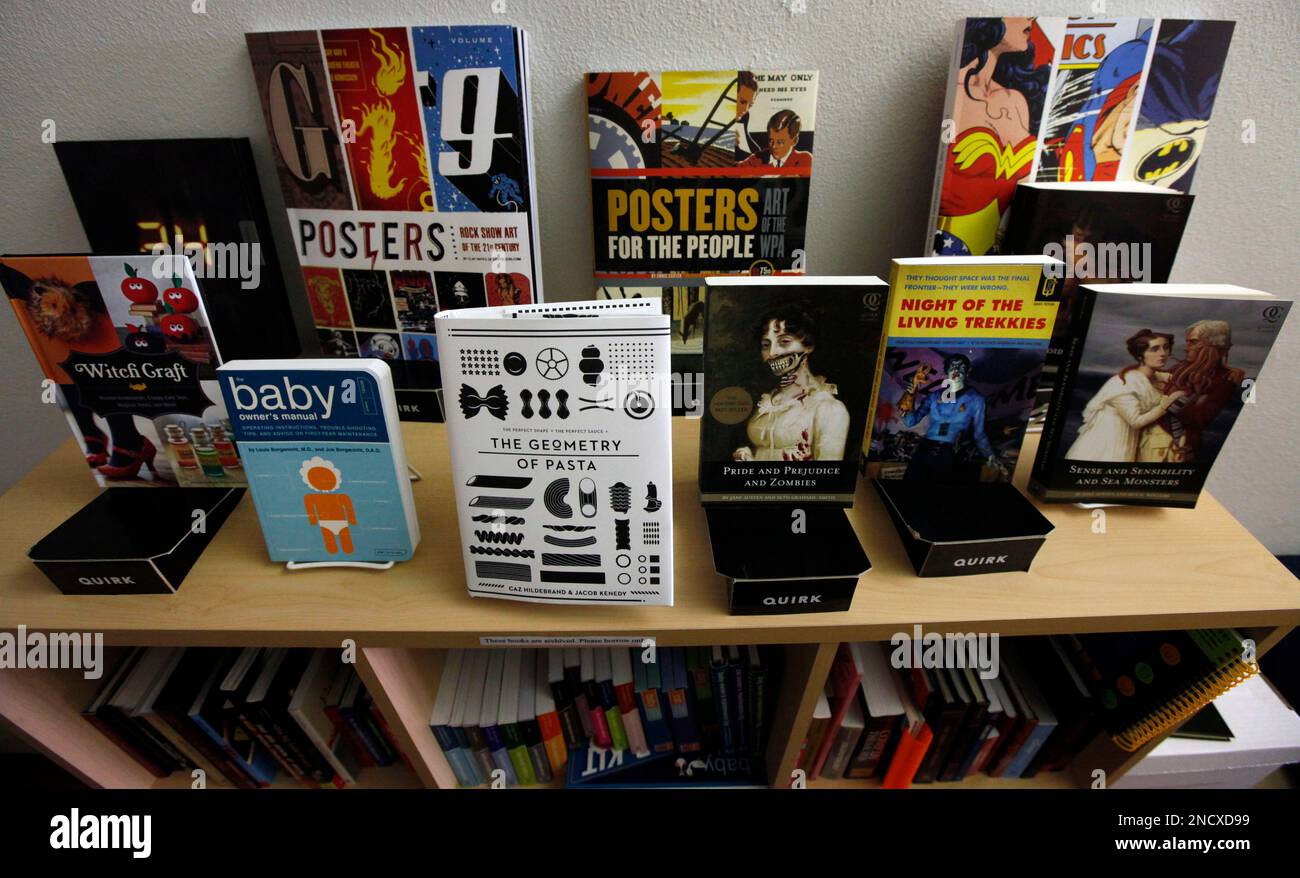 In this photo taken Oct. 13, 2010, books published by Quirk Books are ...