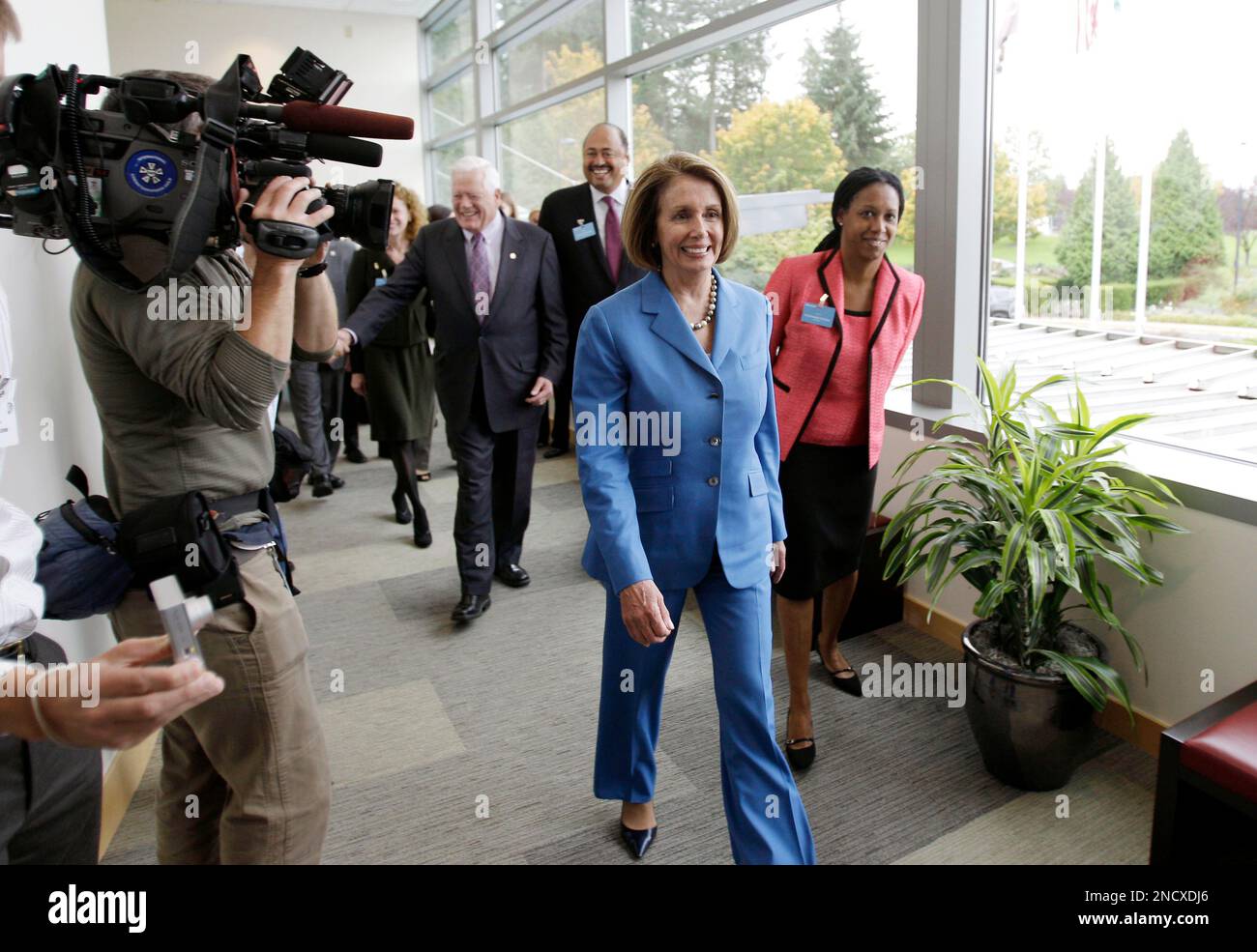House Speaker Nancy Pelosi, D-Calif., front left, and Rep. Jim ...