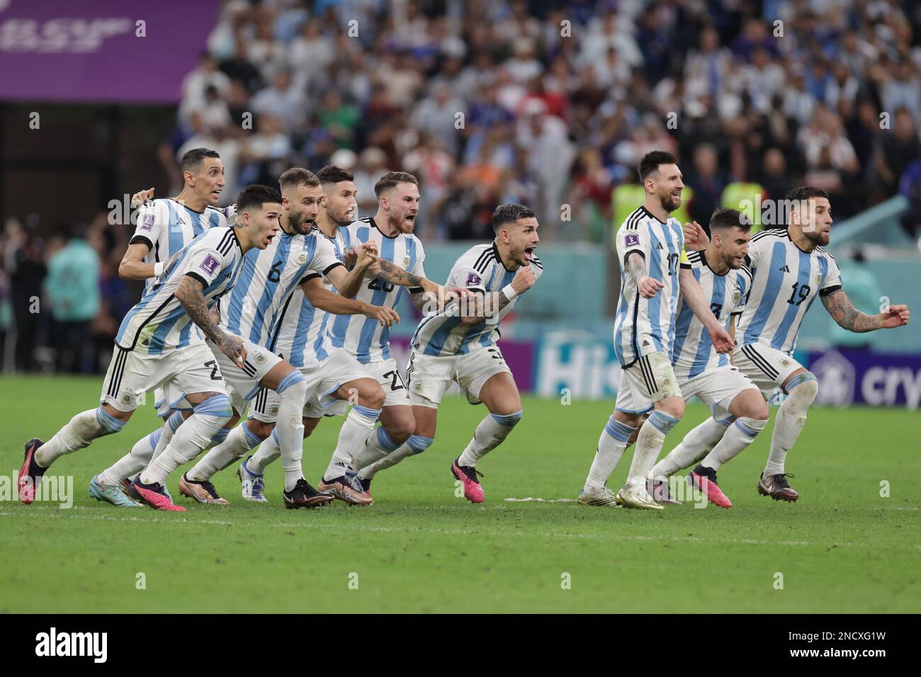Argentine Players Celebrate Promotion To The Semifinals During The Fifa