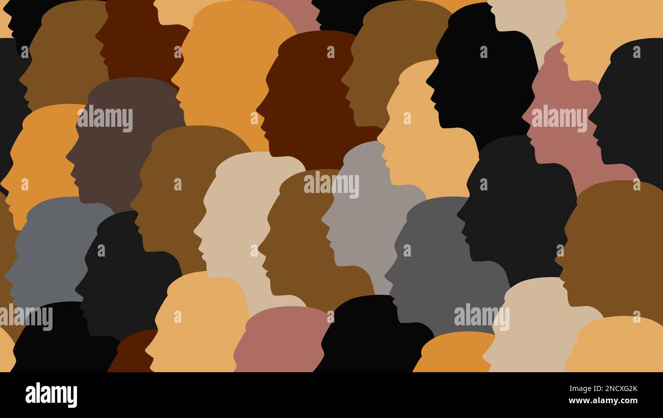 Womens diverse faces, seamless texture. Vector female pattern ...