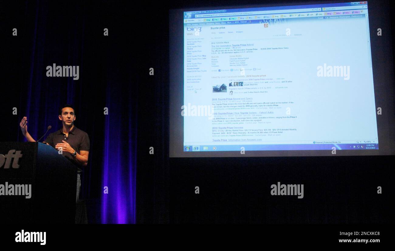 Microsoft Online Services Senior Vice President Yusuf Mehdi speaks in ...