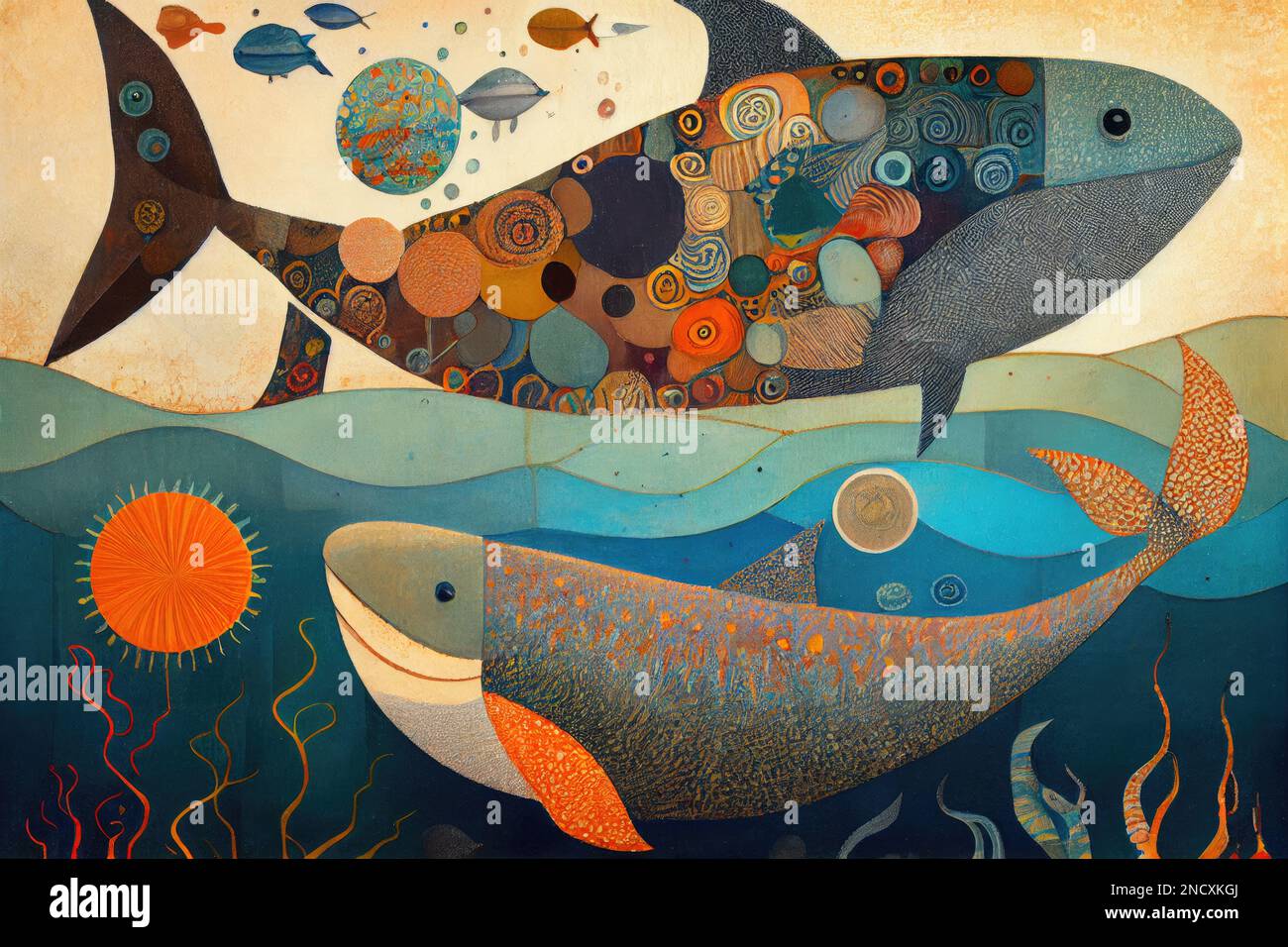 Underwater creatures art hi-res stock photography and images - Alamy