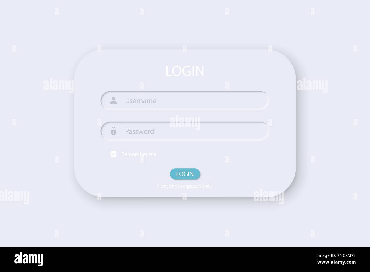 Login window box interface template. Vector illustration Stock Vector Image & Art - Alamy