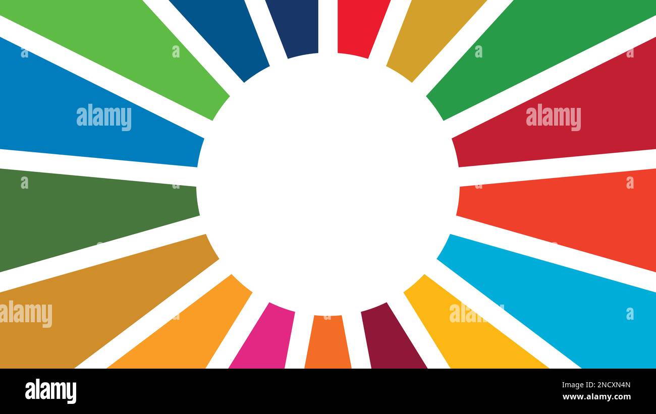 SDG color background. Sustainable Development Goals. Vector ...