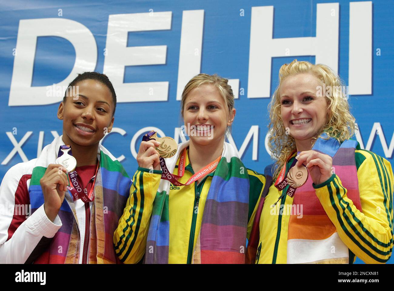 From left, Canada's Jennifer Abel, silver, Australia's Sharleen ...